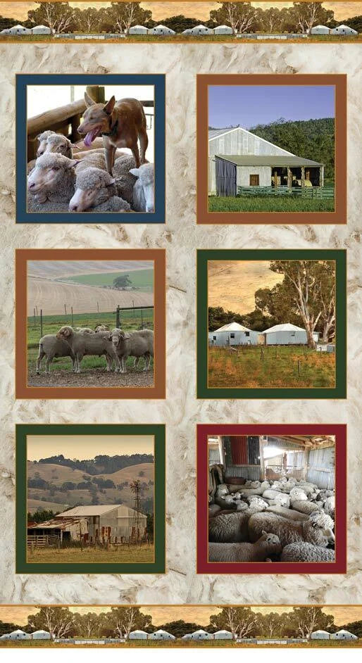 Merino Muster Farm Panel KK FAbric 0142A - KEN1058 – Whispers of the ...
