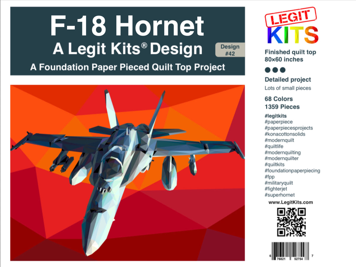 Legit Kit - F18 Hornet Foundation Paper Pieced Pattern – Whispers of ...